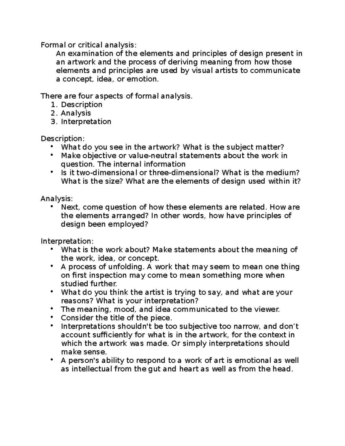 Critique - This is a brief class on how to analyze and write a summary ...