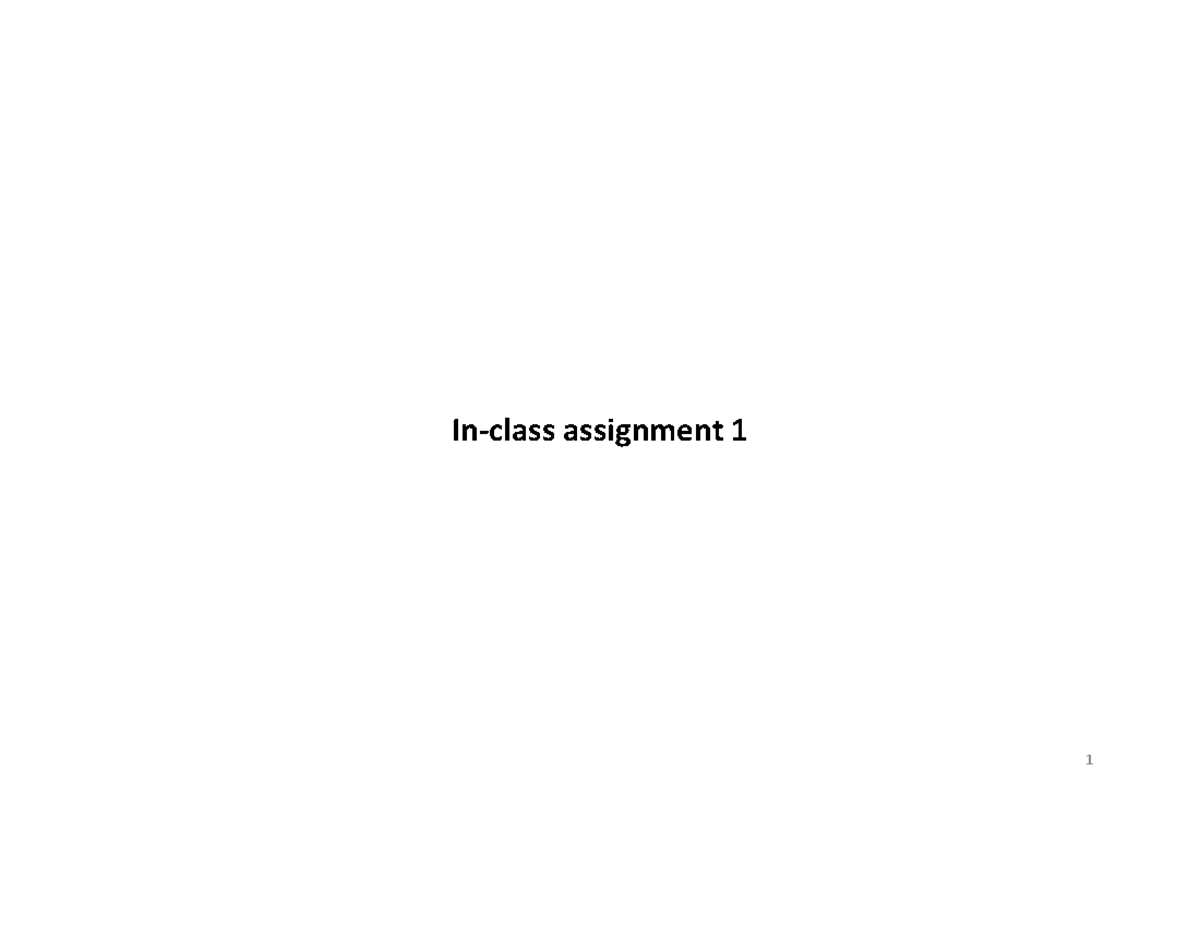 Assignment 1 Solution 4b03 Warning Tt Undefined Function 32 In Class Assignment Question 1 6335