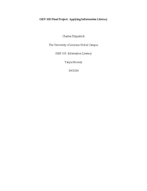 Week 2 - This is GEN 103 coursework - Information Literacy Workshop Two ...