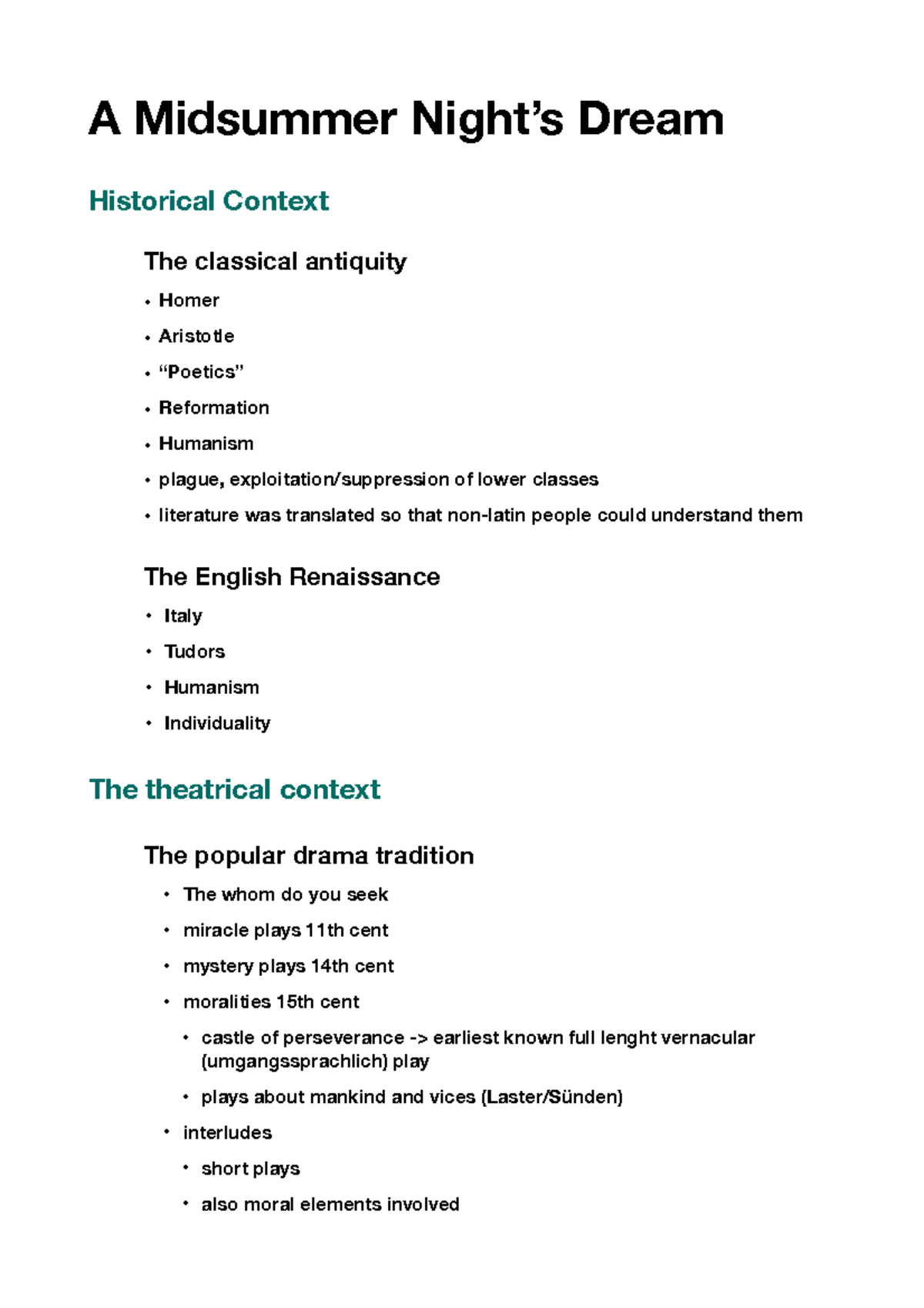 A midsummer night's dream - A Midsummer Night’s Dream Historical ...