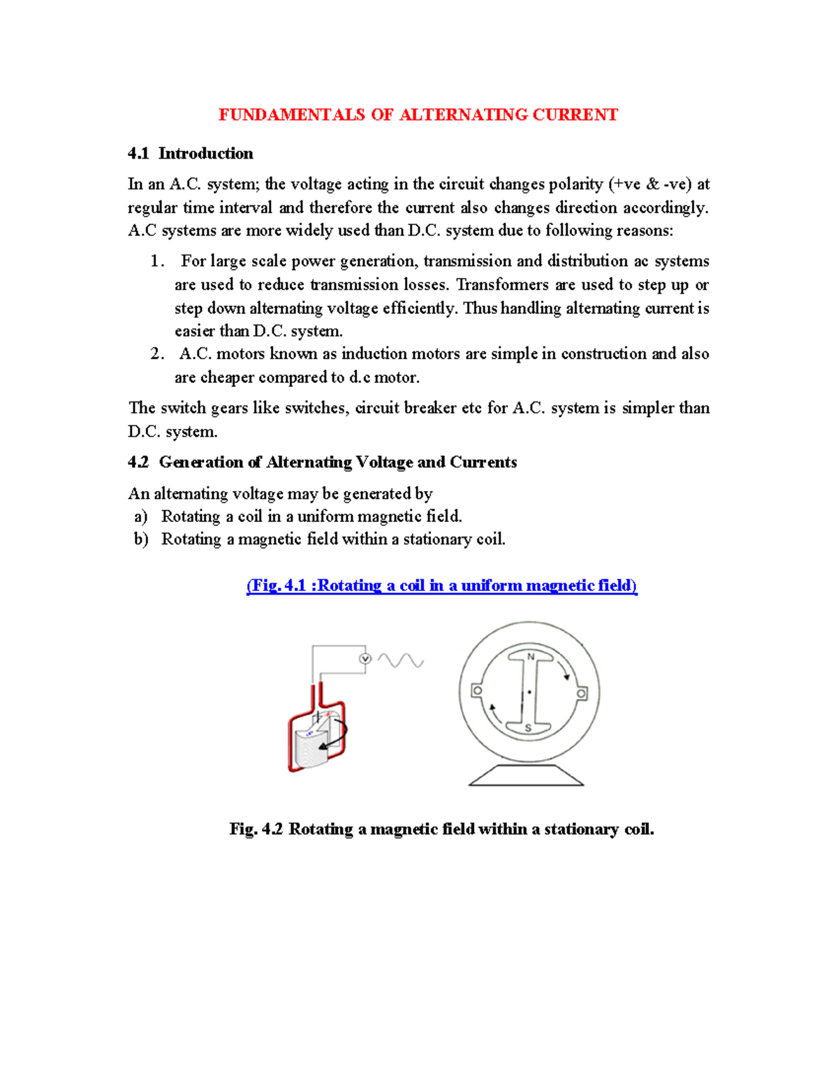 Fundamentals of ac - FUNDAMENTALS OF ALTERNATING CURRENT 4 Introduction ...