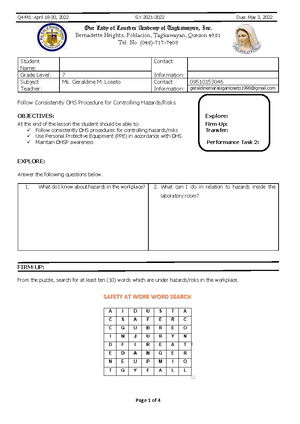 EPP Grade 6 - Technology and Livelihood Education Industrial Arts ...