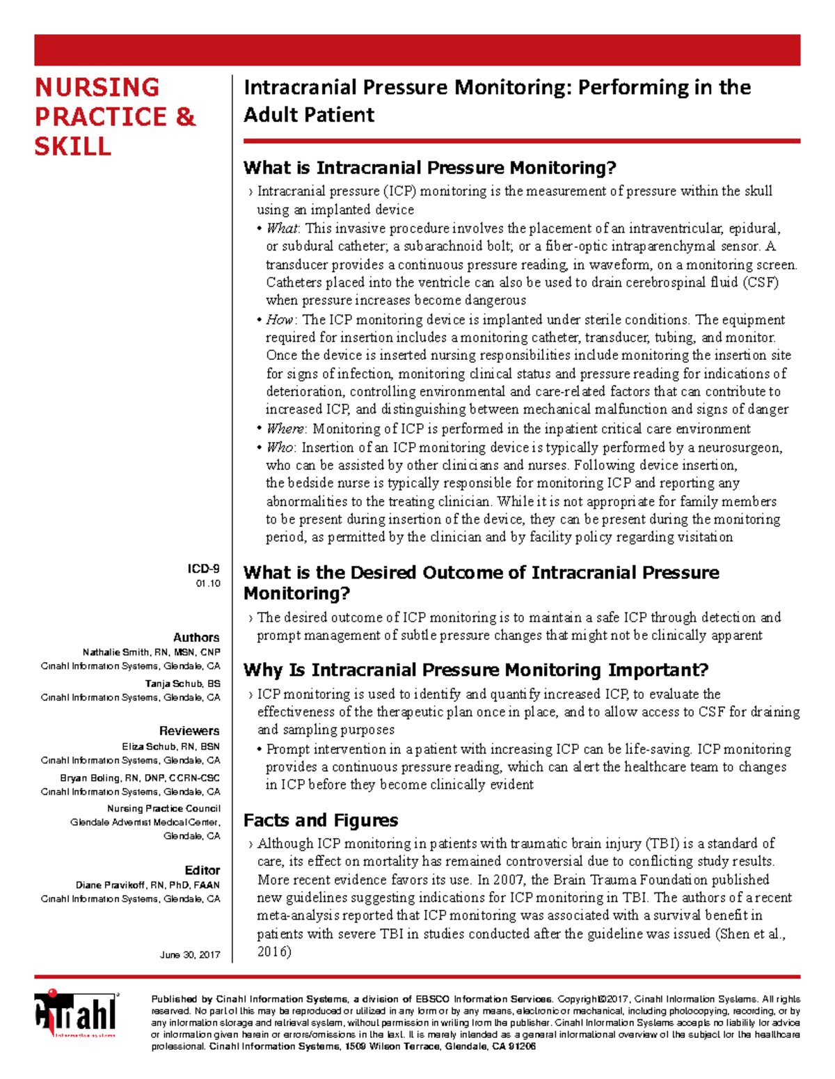 ICP - Intracranial pressure MODULE - NURSING PRACTICE & SKILL ICD- 01 ...
