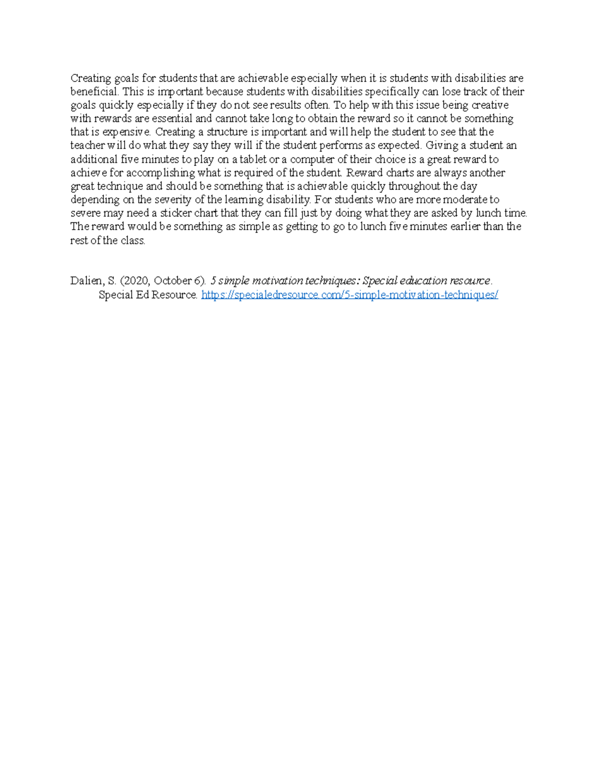 Topic 3 DQ 1 - SPD-400-O500 Creating and Managing Mild to Moderate ...