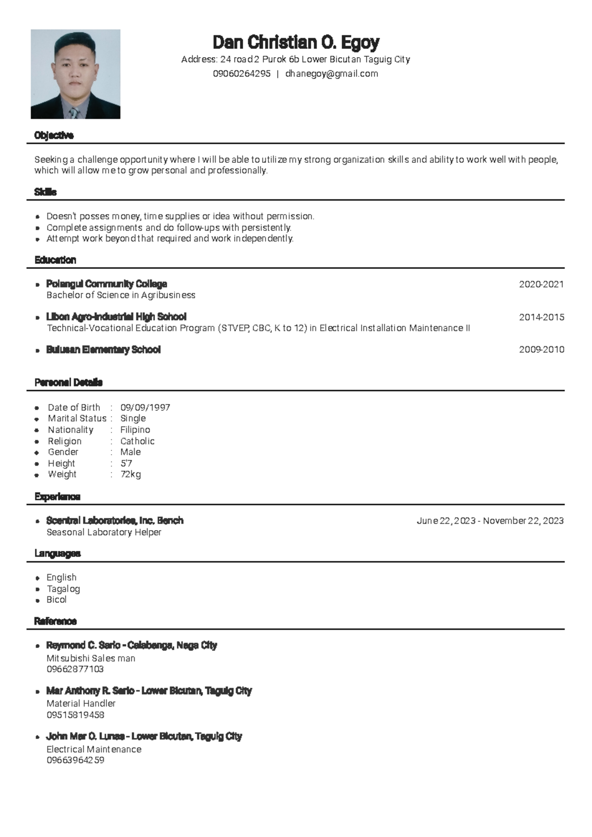 Intelligent CV Document - 2020- 2014- 2009- June 22, 2023 - November 22 ...