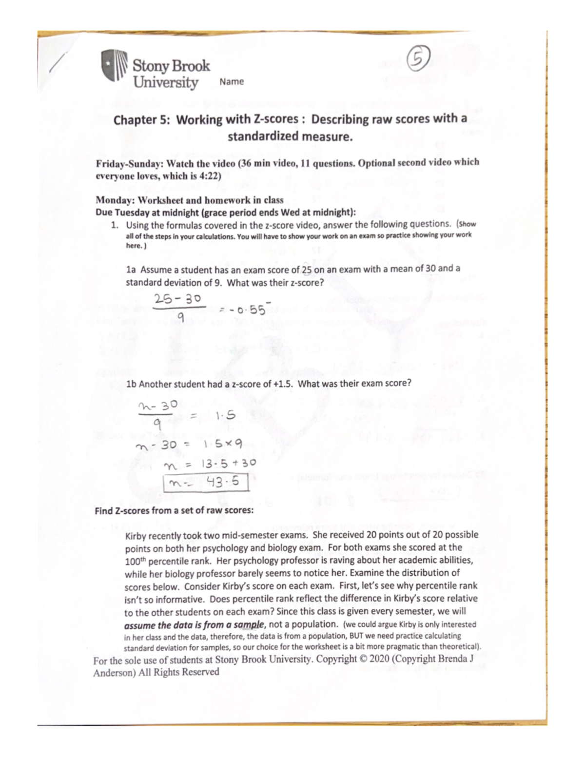 Worksheet 5 - 201 - Studocu