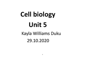 Unit 5 Cell Biology v10 - Cell Biology – An Illustrated Report Steven ...