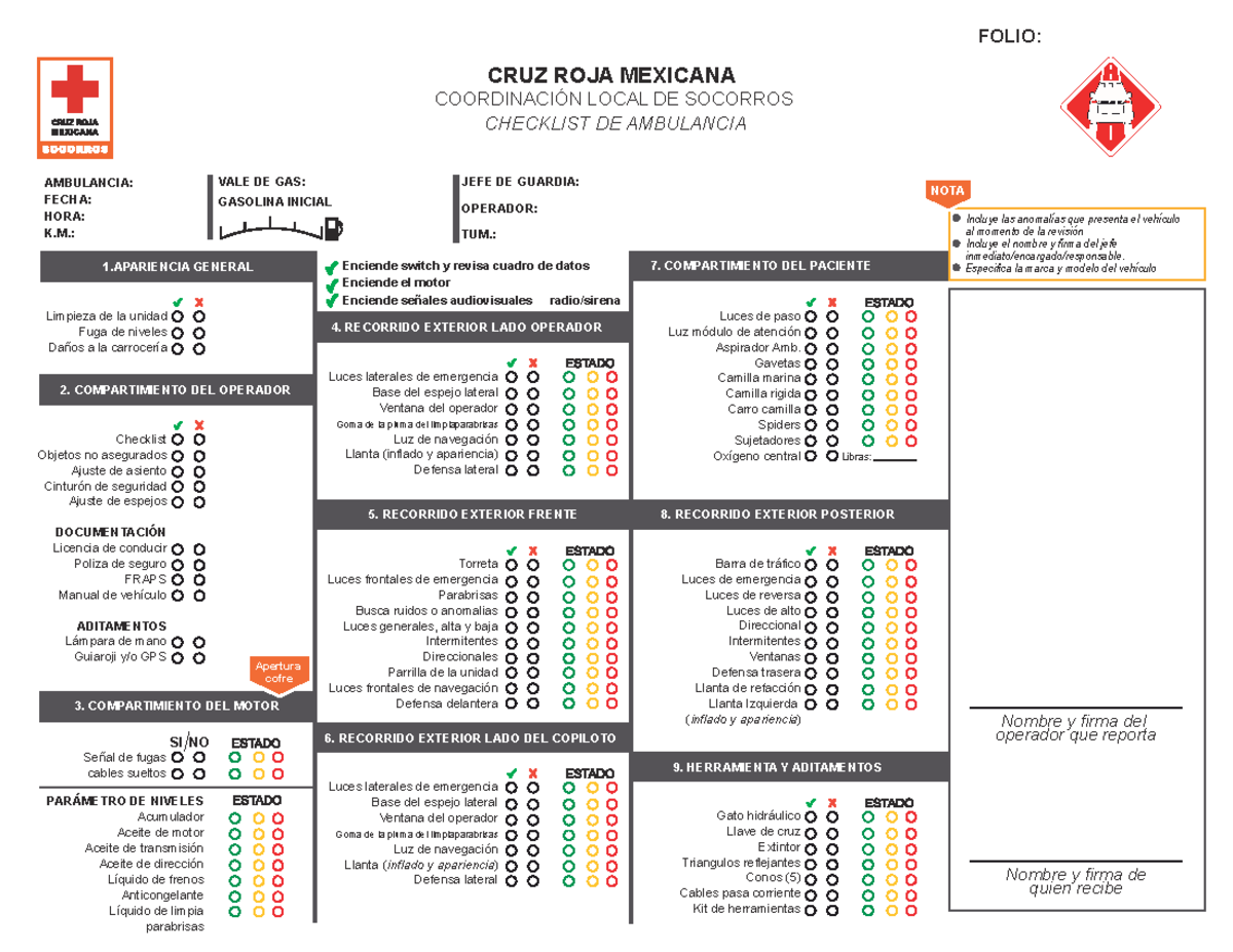 Checklist v1 2018 - hola - FOLIO: Especifica la marca y modelo del ...