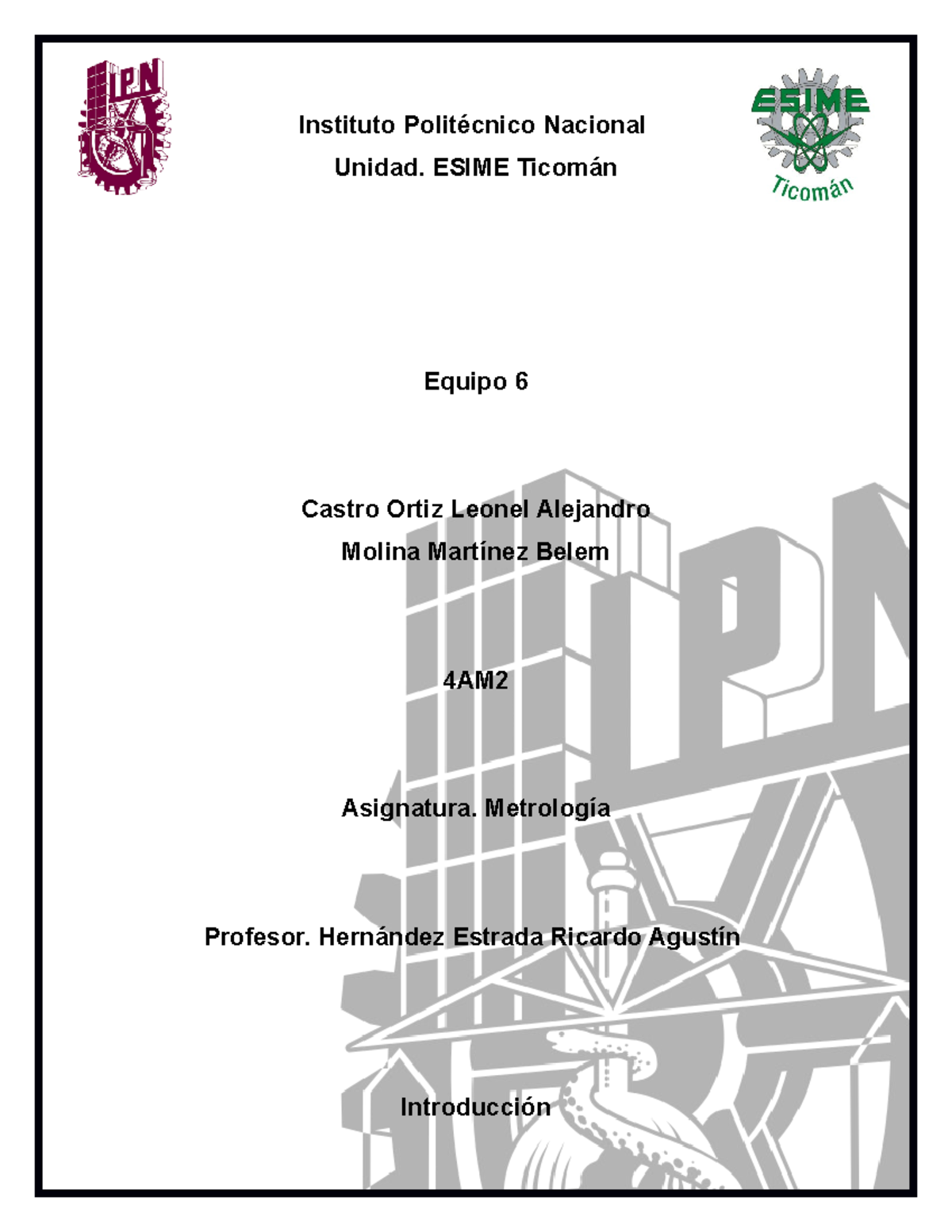 Equipo 6 - preguntas - Instituto Politécnico Nacional Unidad. ESIME ...