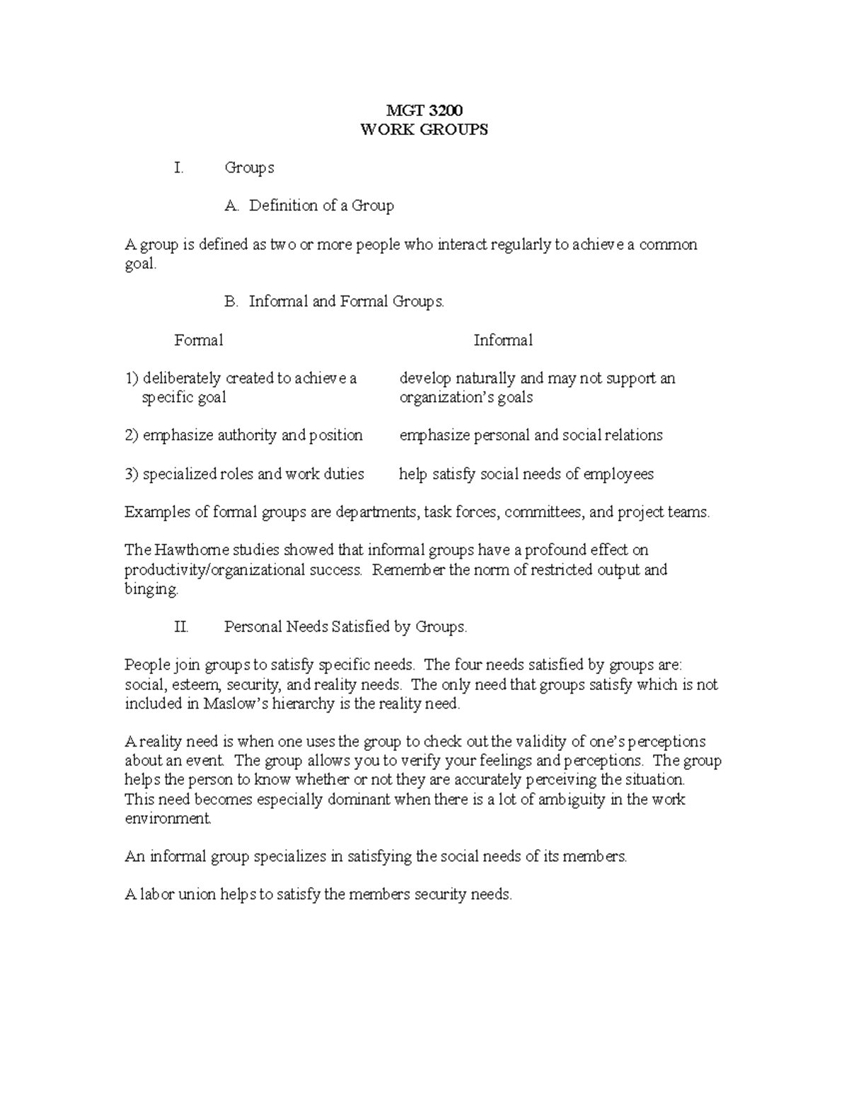 3. Work Groups Notes - Fall 2021, Professor Sauley - MGT 3200 WORK ...