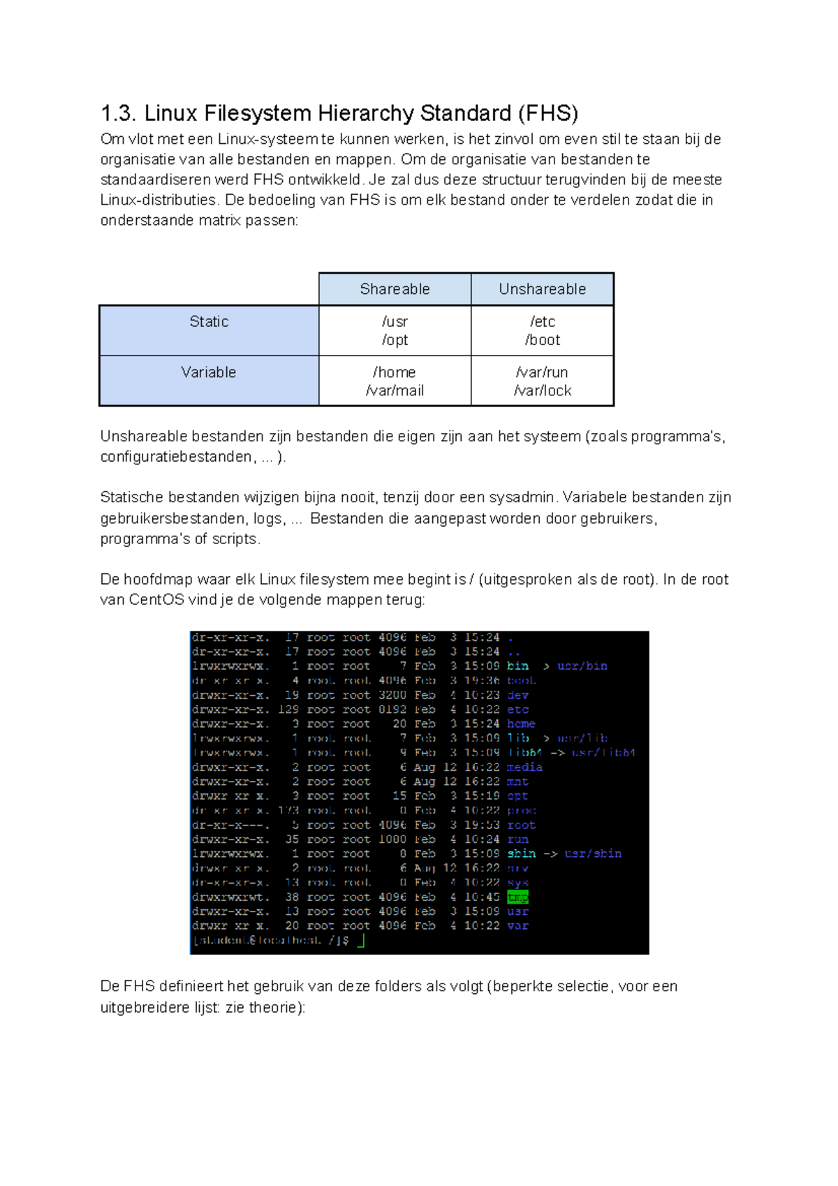 Labo 3 - Linux Filesystem Hierarchy Standard ( - 1. Linux Filesystem ...