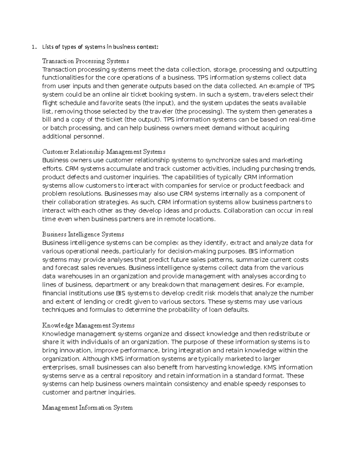 BUS. IT 2 - Business Information Technology has a broad topic which ...