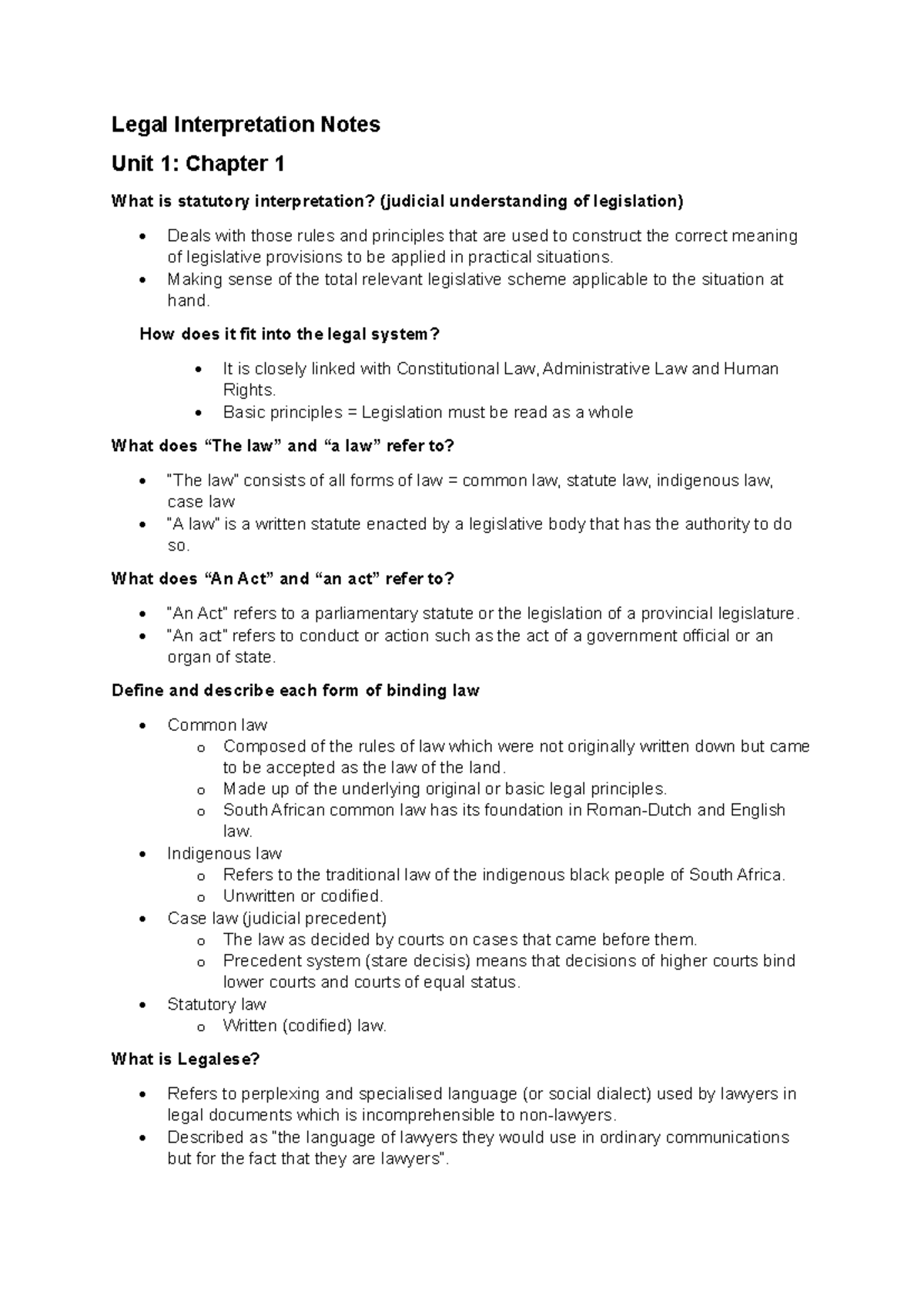 Legal Interpretation Notes - Making sense of the total relevant ...