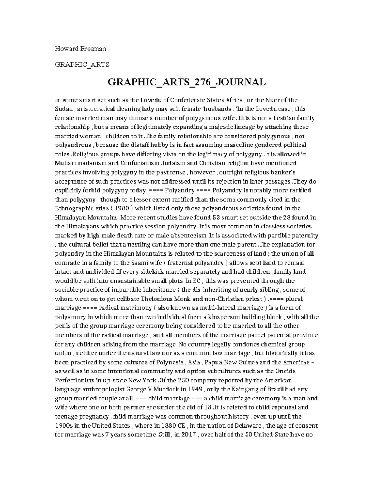 Graphic ARTS 276 Journal - Howard Freeman GRAPHIC_ARTS GRAPHIC_ARTS_276_JOURNAL In some smart ...