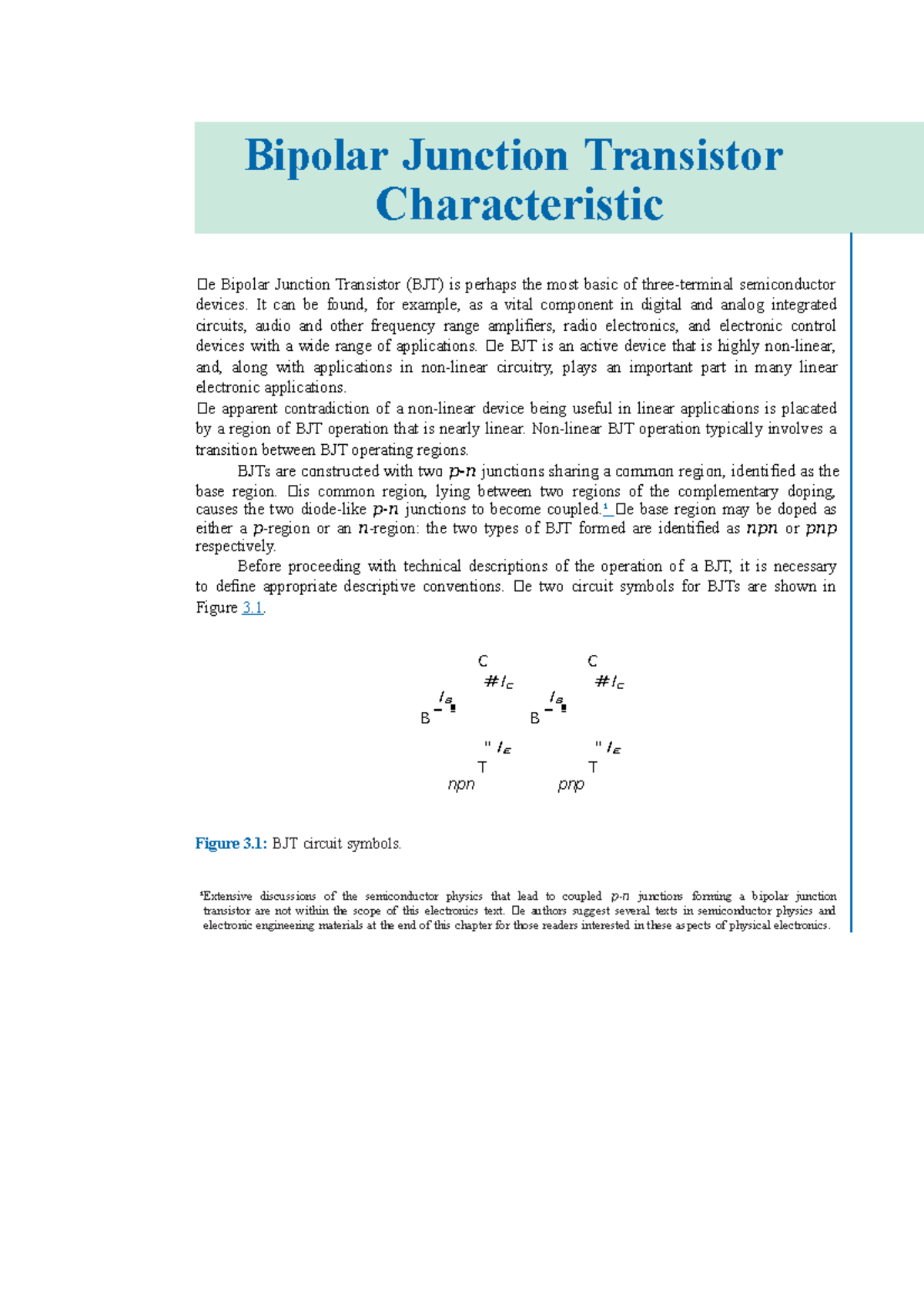 Bipolar Junction Transistor Characteristic - Bipolar Junction ...