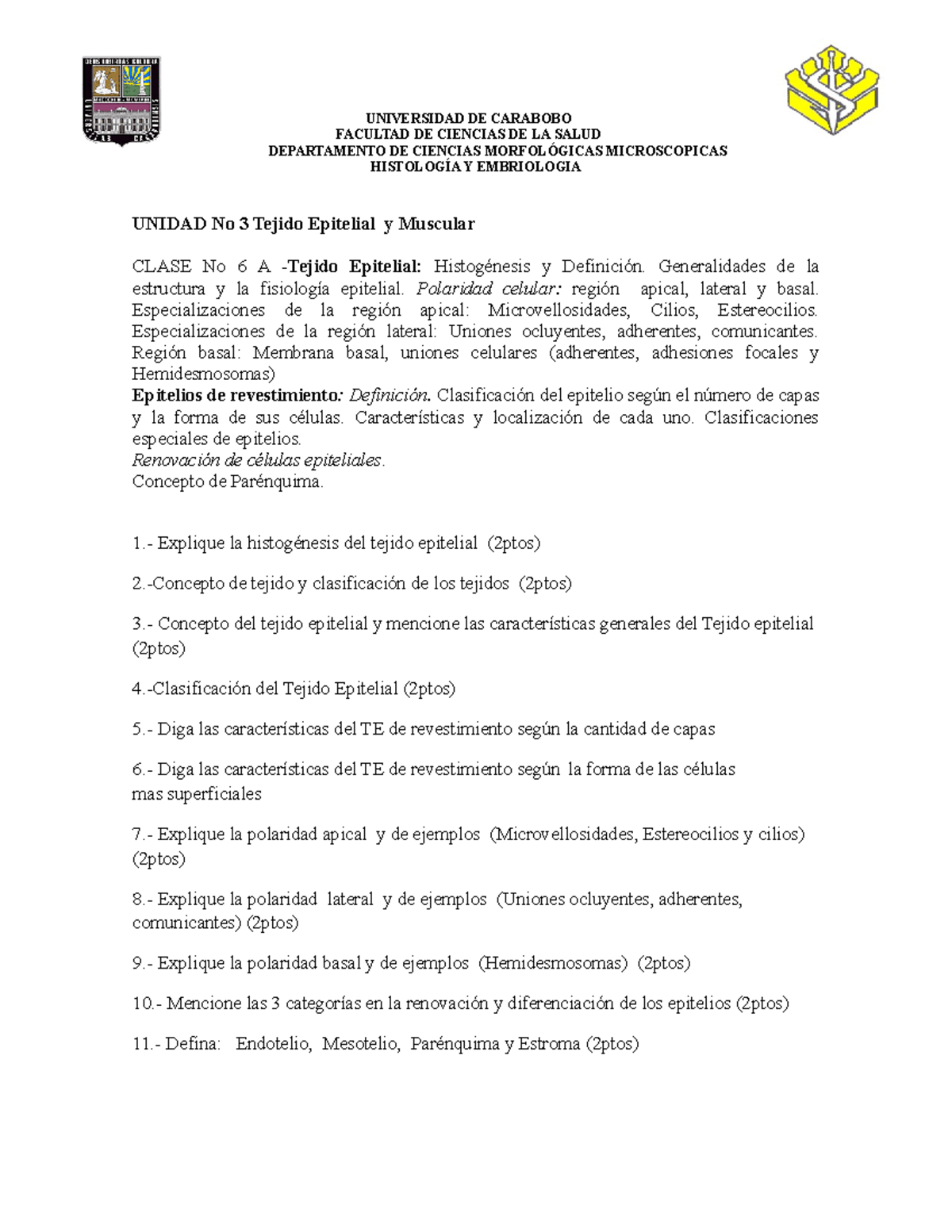 Tarea 6A- Tejido Epitelial de Revestimiento Miranda Celis - FACULTAD DE ...