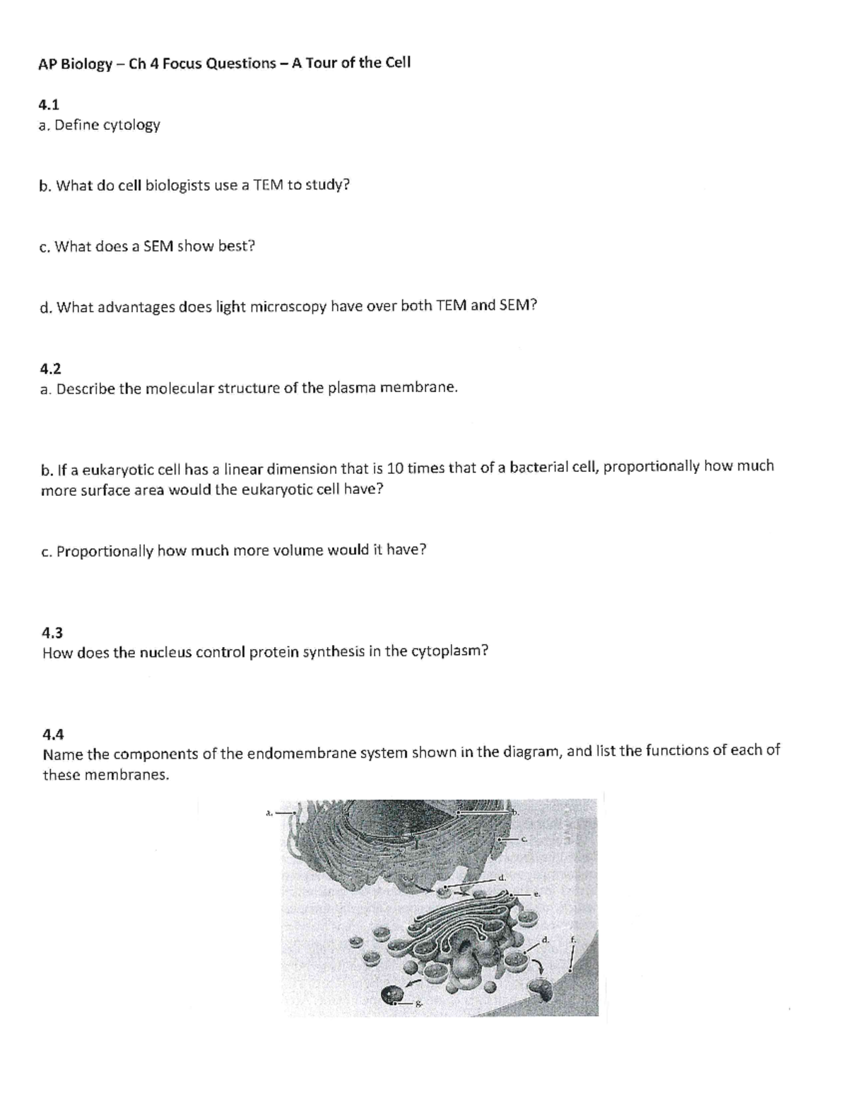 AP Bio Unit 2 Resources - Fundamentals of Biology Lecture Notes for ...