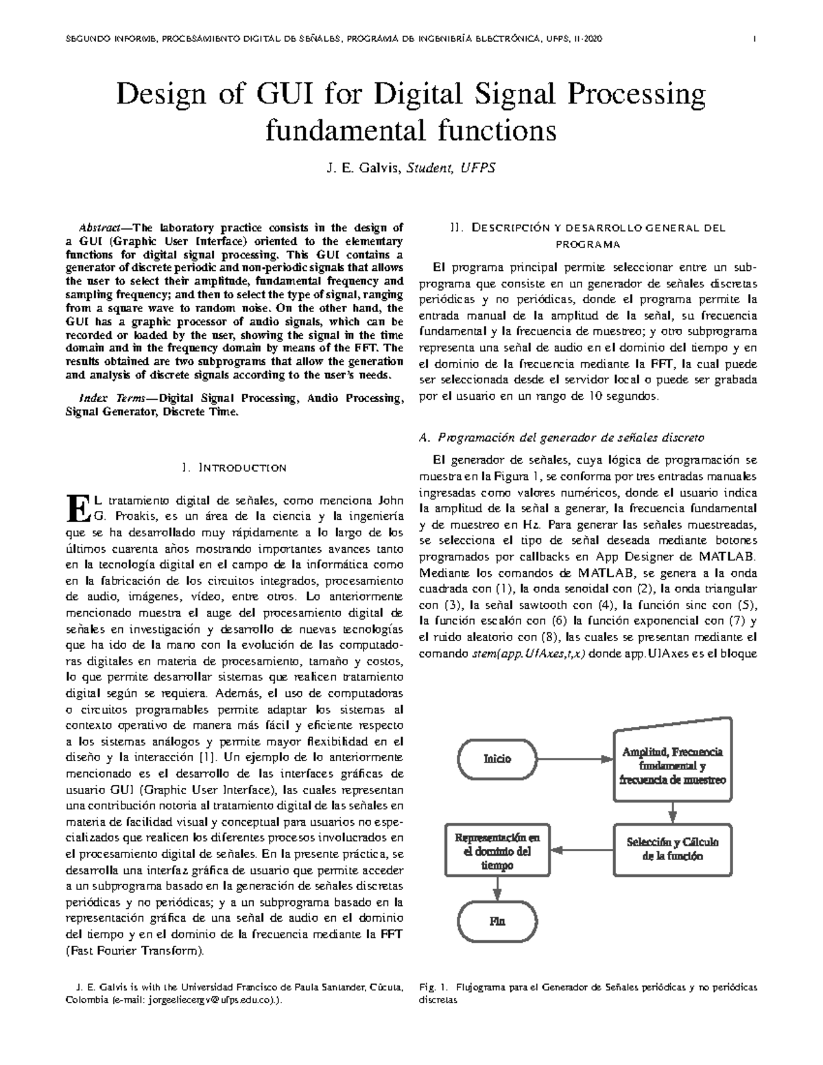Design of GUI for Digital Signal Processing fundamental functions - E ...