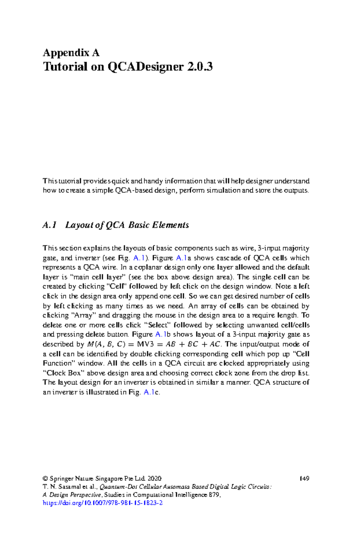 Nanotechnology Advancement - Appendix A Tutorial on QCADesigner 2. This ...