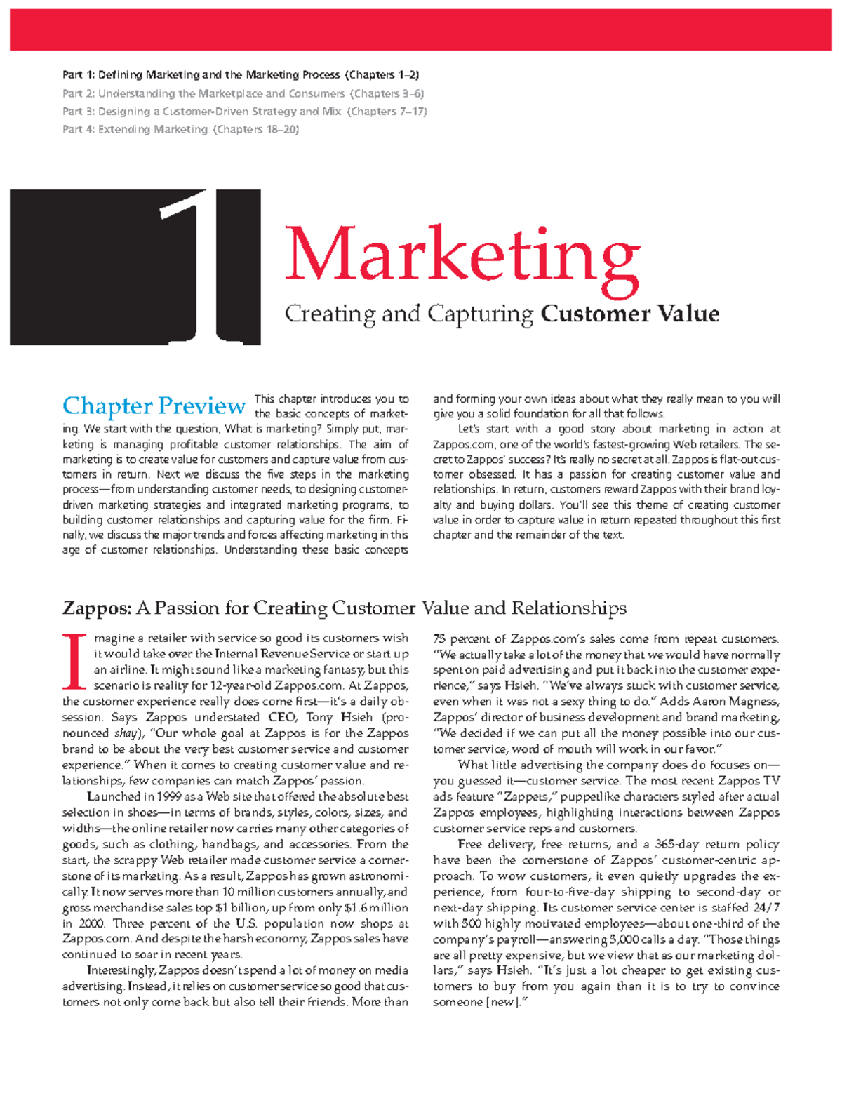Marketing CH1 - 1 Chapter Preview This chapter introduces you to the ...