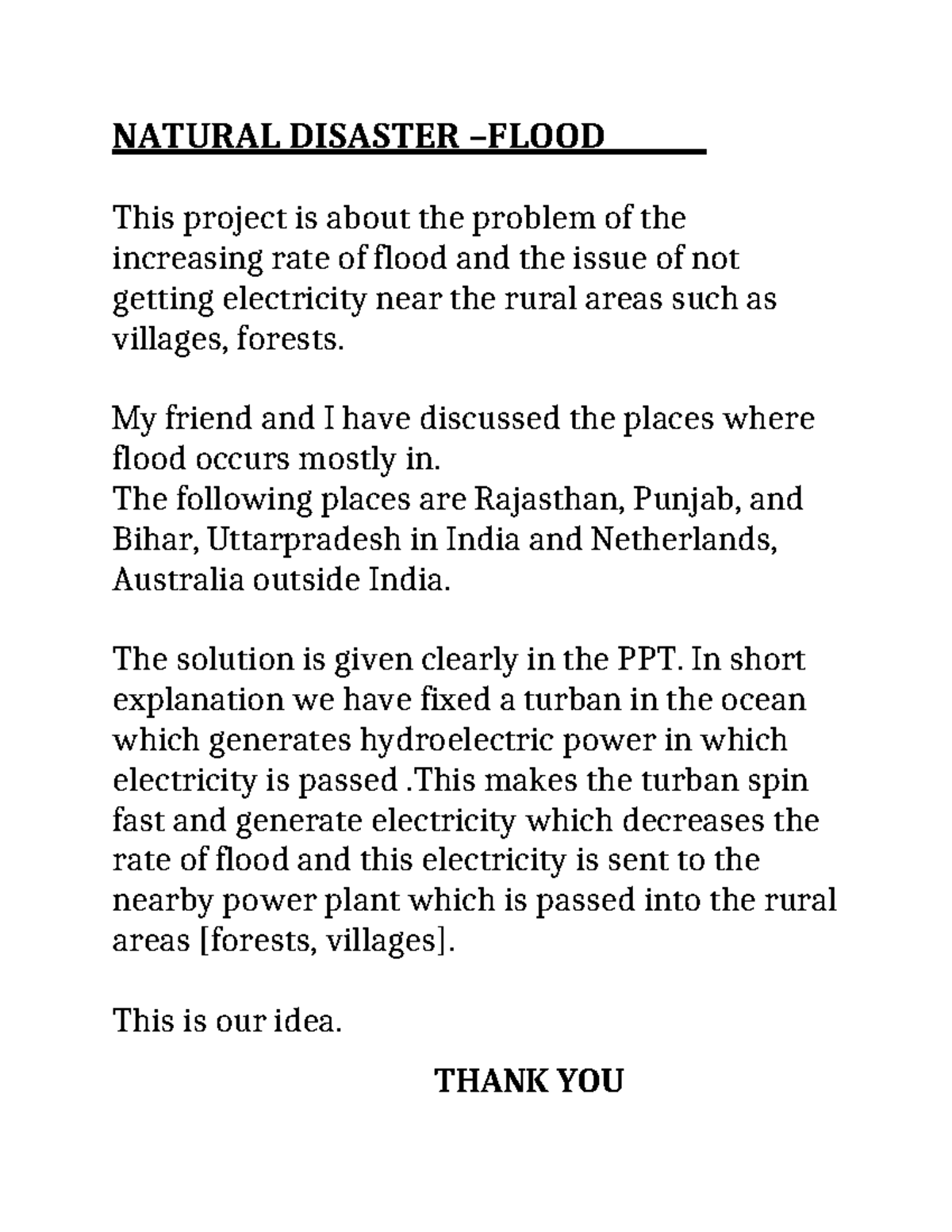 Natural Disaster - Summary Auditing and Assurance Services: an Applied ...