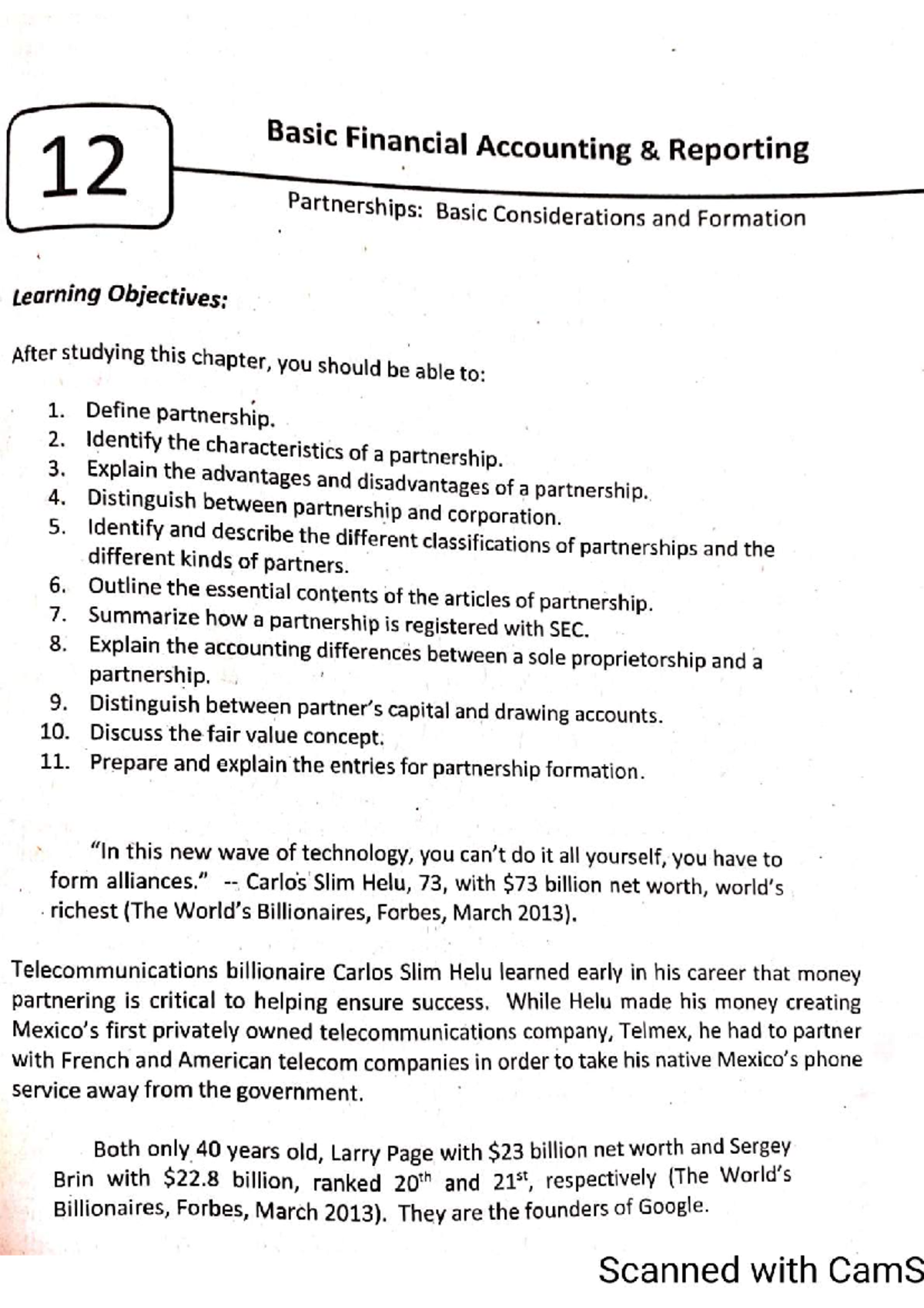 Chapter 12-Partnership; Basic considerations and Formations-compressed ...