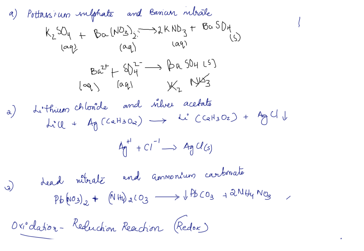 Net Ionic: Redox: Oxidation - CHEM 10301 - Studocu