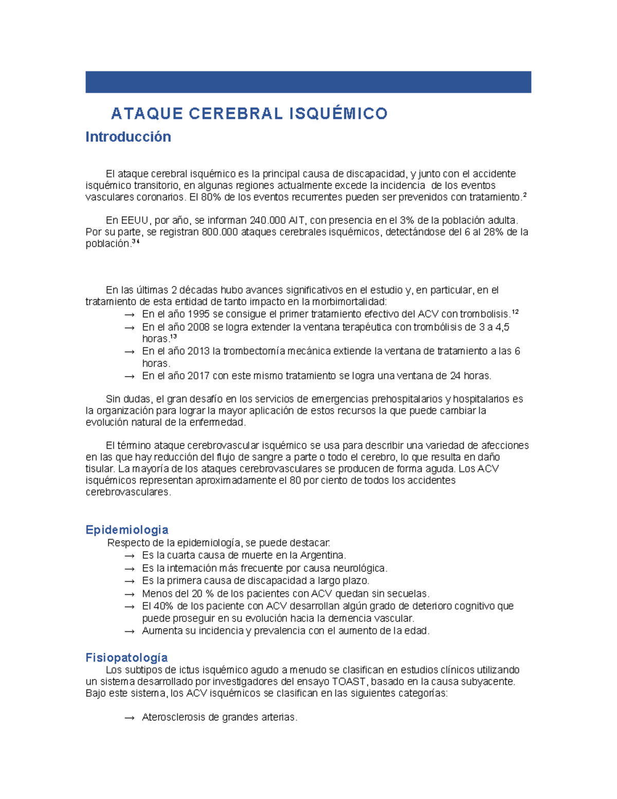 ACV Isquémico - acidente cerebrovascular isquemico - ATAQUE CEREBRAL ...