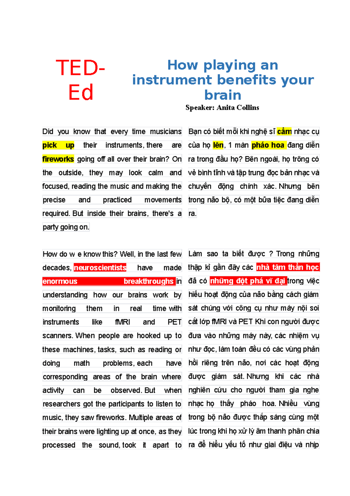 TED - 1 - rgregregregr - TED- Ed How playing an instrument benefits ...