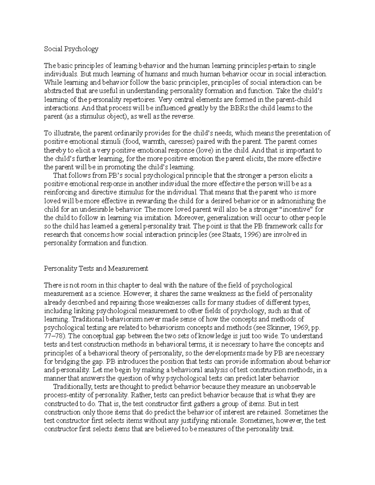 Social Psychology - Social Psychology The basic principles of learning ...