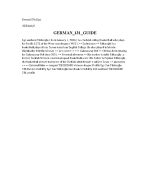 German 131 Presentation - Norman Middleton GERMAN GERMAN_131 ...