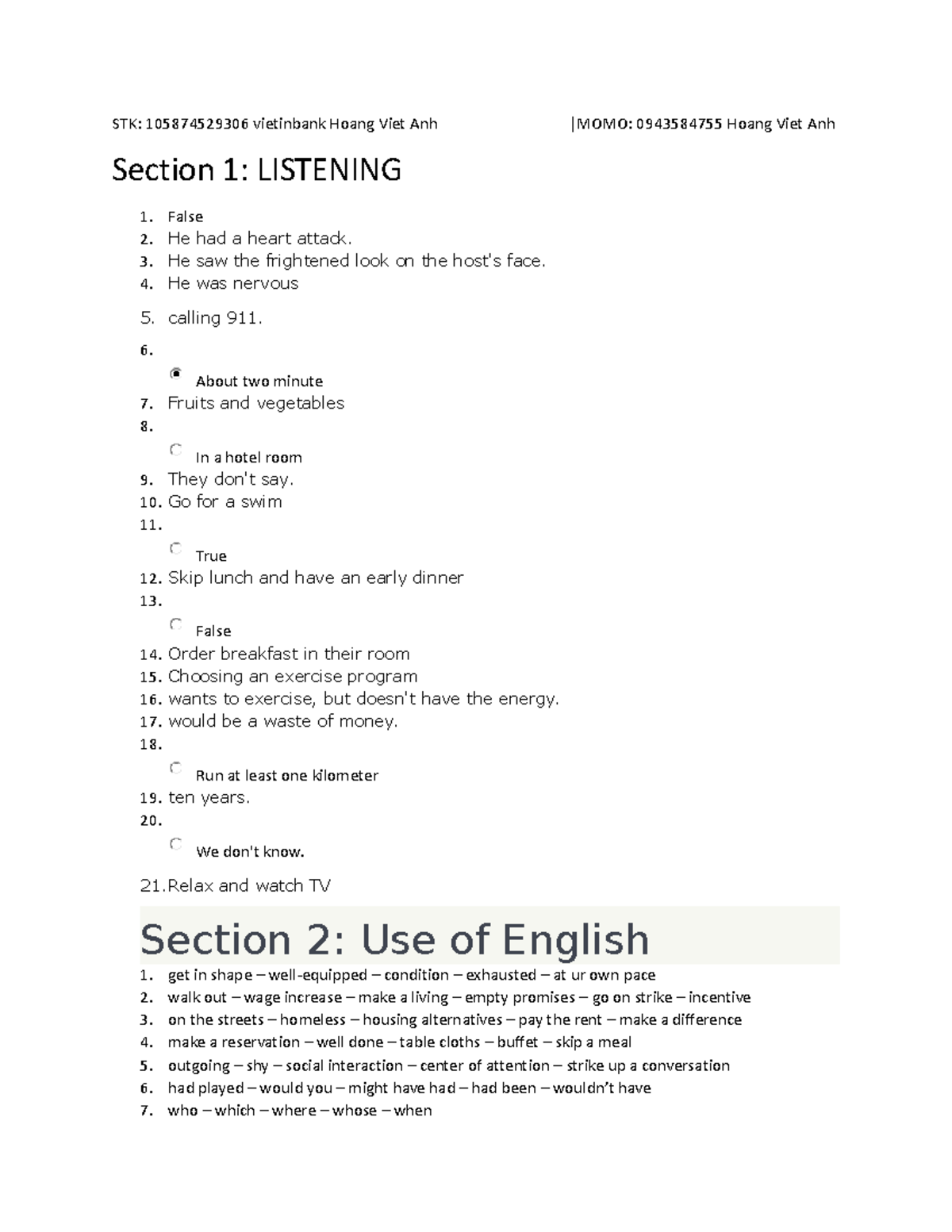 Intermediate-3 - hihihihihihihi - STK: 105874529306 vietinbank Hoang Viet Anh |MOMO: 0943584755 ...