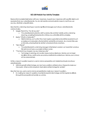 SCS 100 Module Two Activity - Kendall Ferebee SCS- March 13, 2022 SCS ...