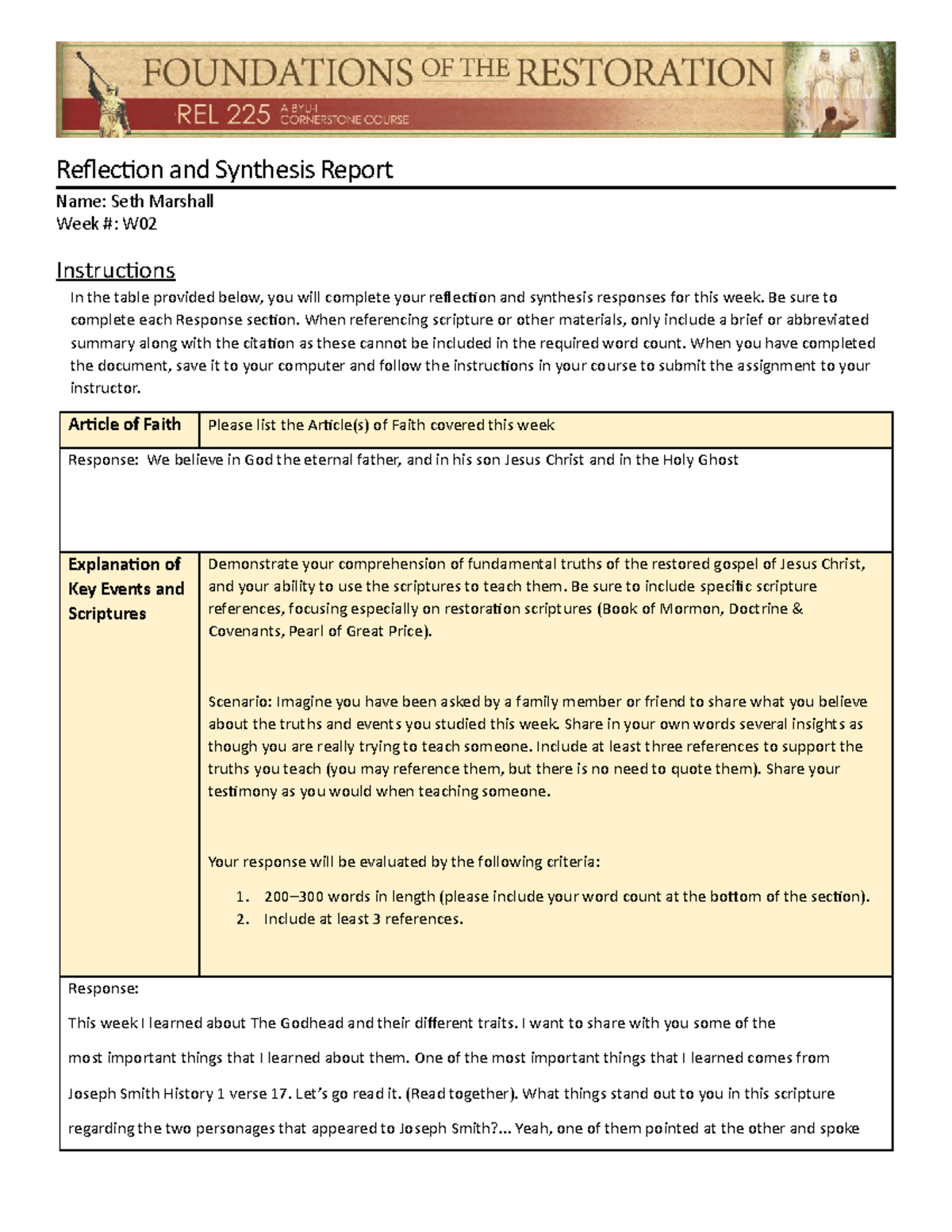 W02 template Foundations of the restoration - Reflection and Synthesis ...