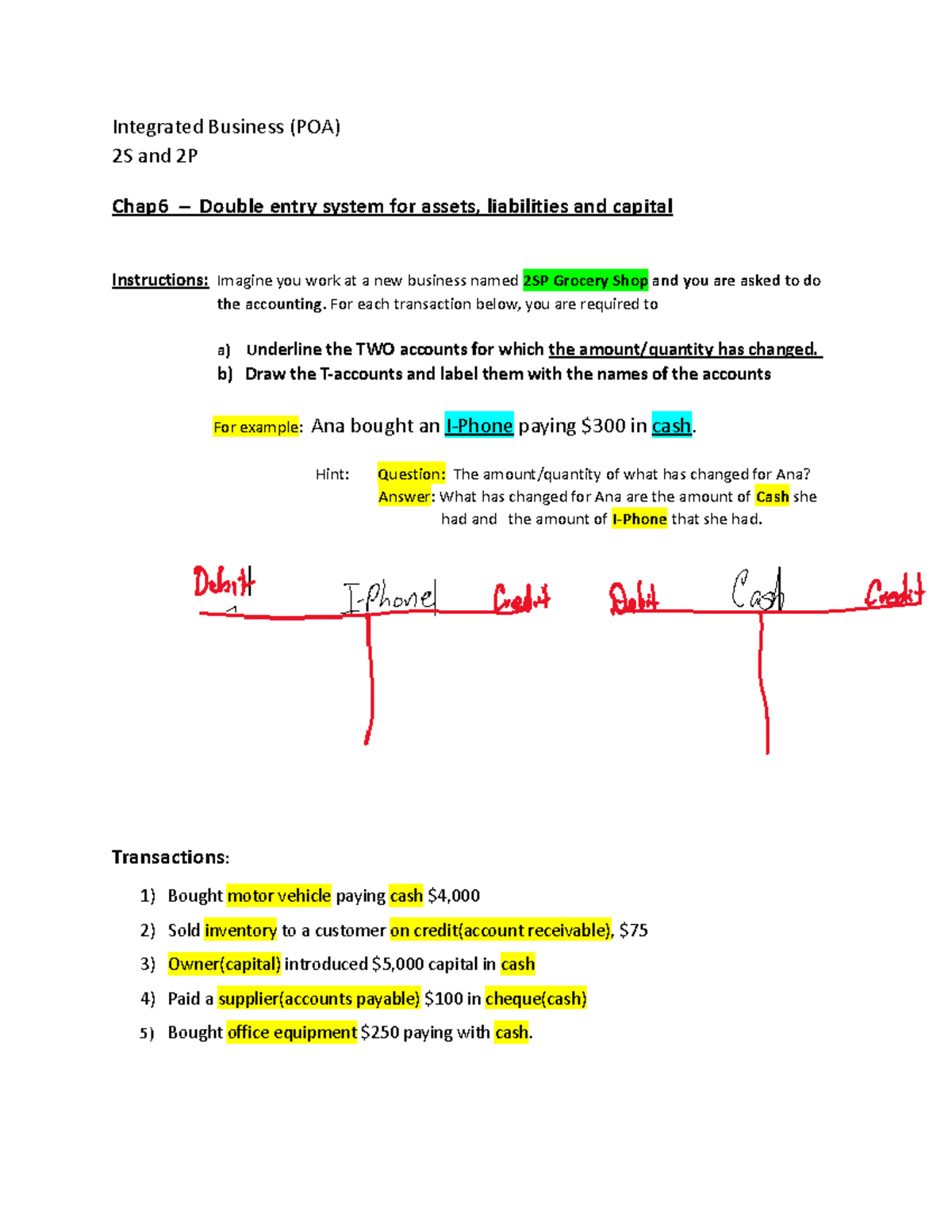 Ibpoa%20%20Chap6%20Homework - Integrated Business (POA) 2S and 2P Chap6 ...