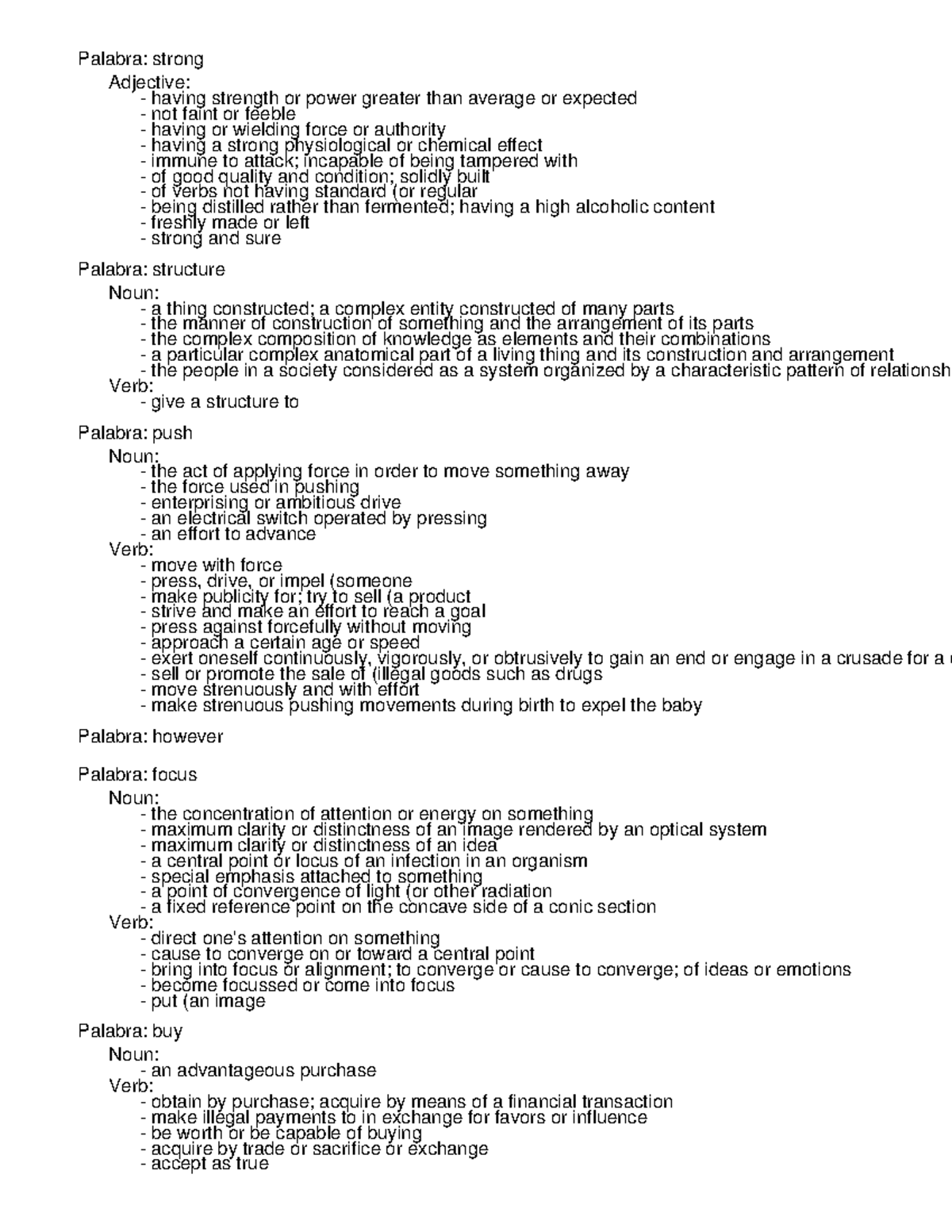 Definicion increase - Palabra: strong Adjective: - having strength or ...