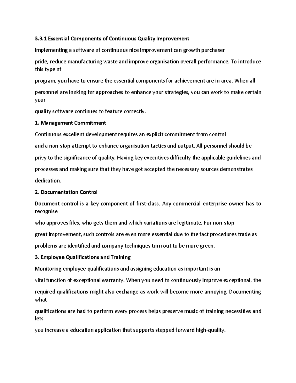 Total Quality Management Module 3 PART 5 - 3.3 Essential Components of ...