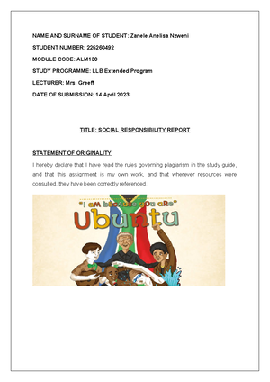 ALM (First Year) Module Guide 2024 - ALM 2024 MODULE GUIDE Academic and ...