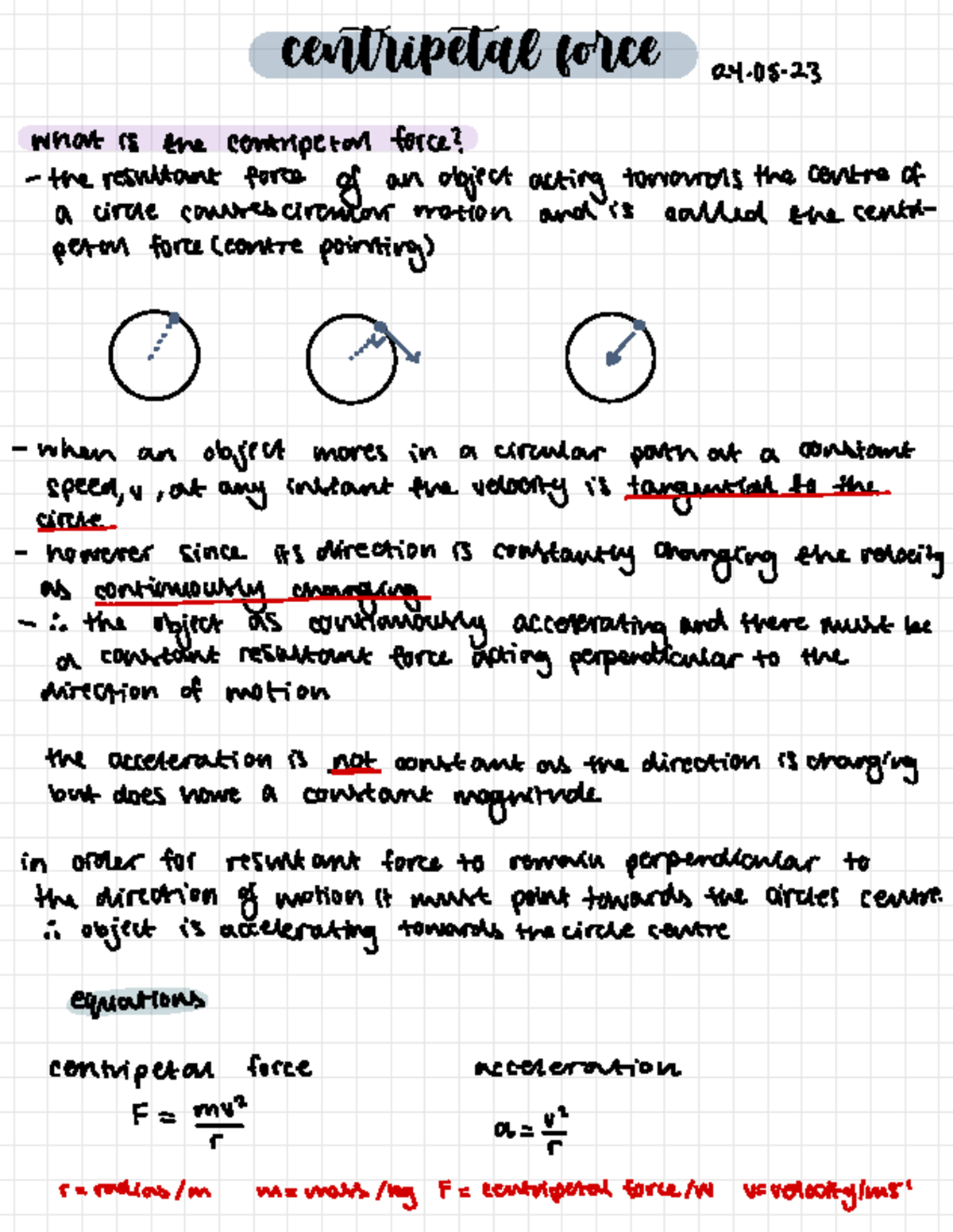 Circular motion - ####### centripetal force 23 What is the centripetal ...