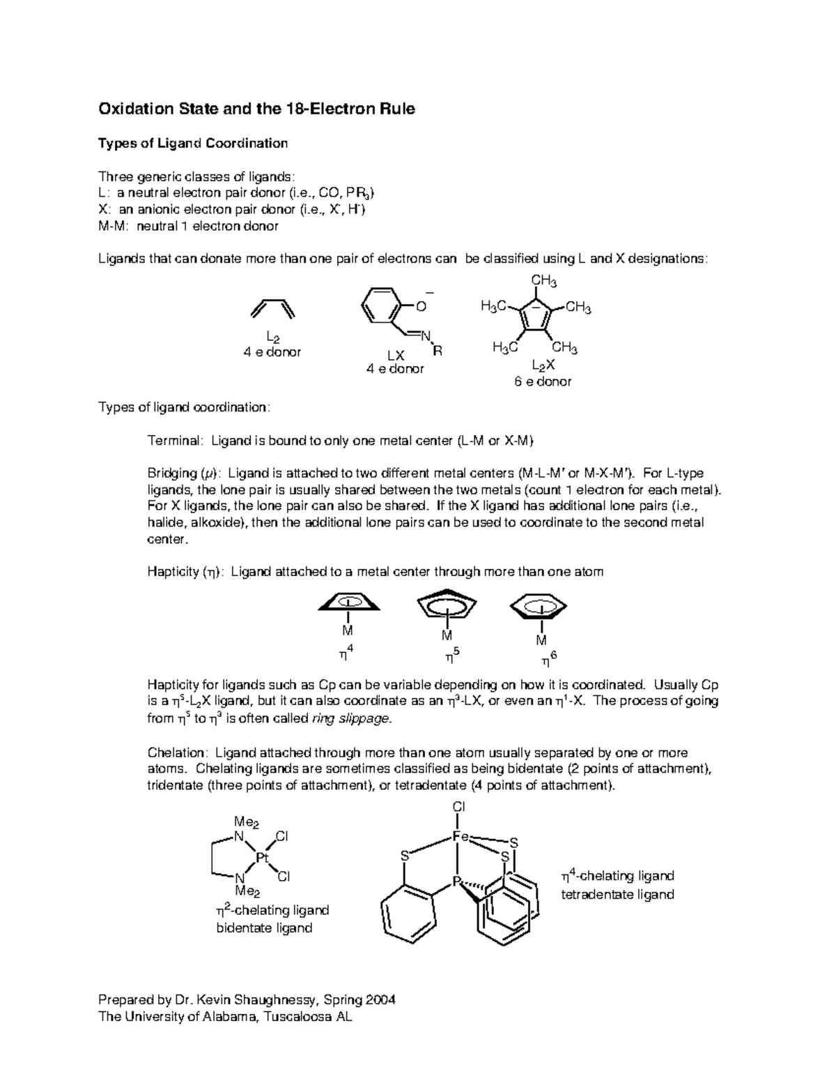 18-electron rule - Its about 18-electron rule - Prepared by Dr. Kevin ...