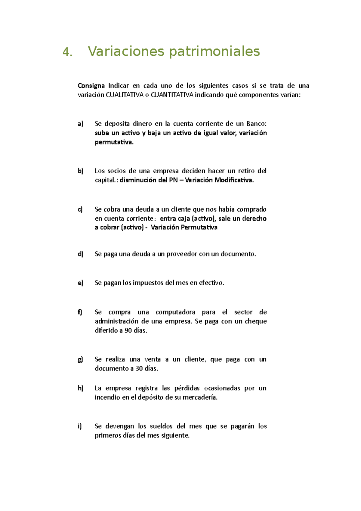 Práctico sobre variaciones patrimoniales - 4. Variaciones patrimoniales ...