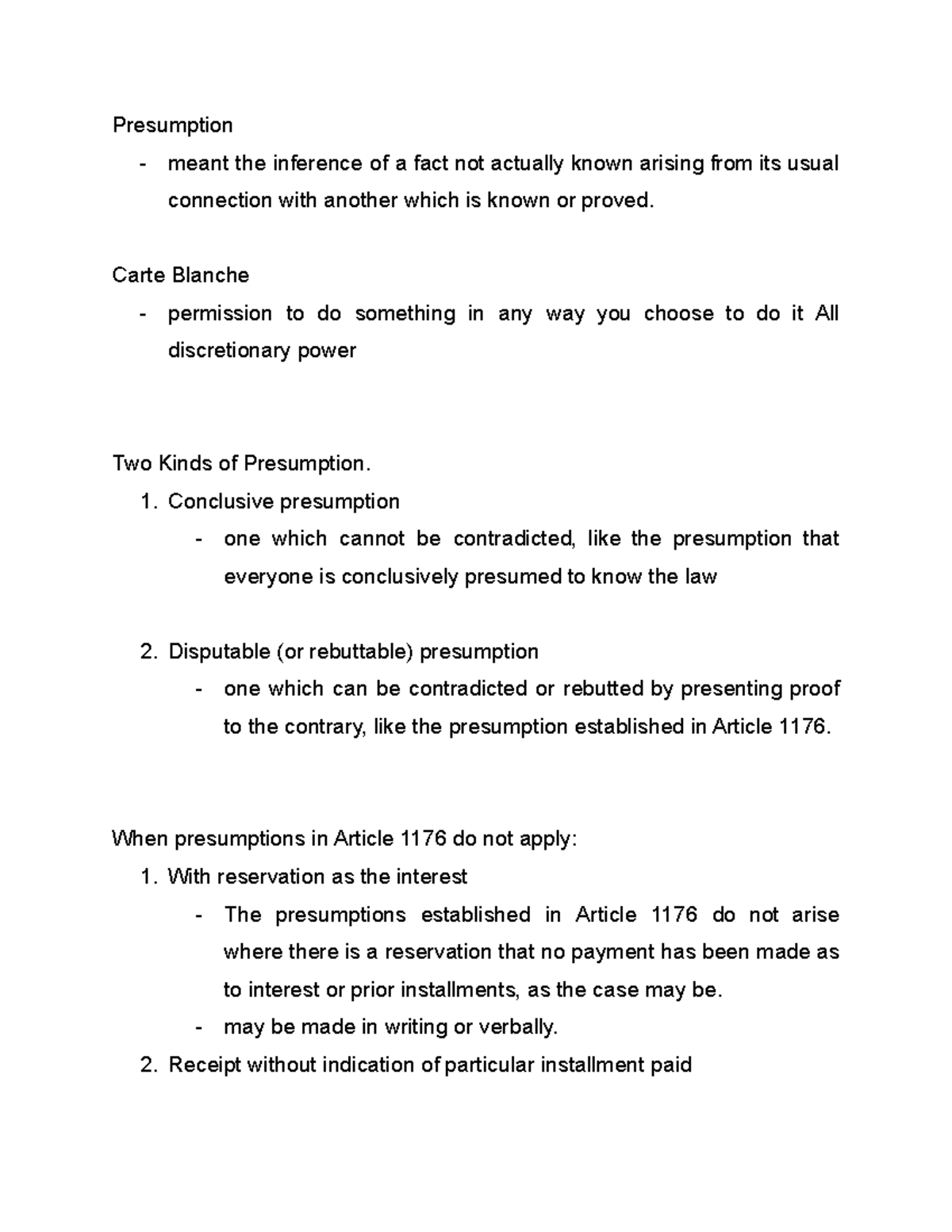Presumption-1 - Lecture notes on Business Law 1 - Presumption - meant ...