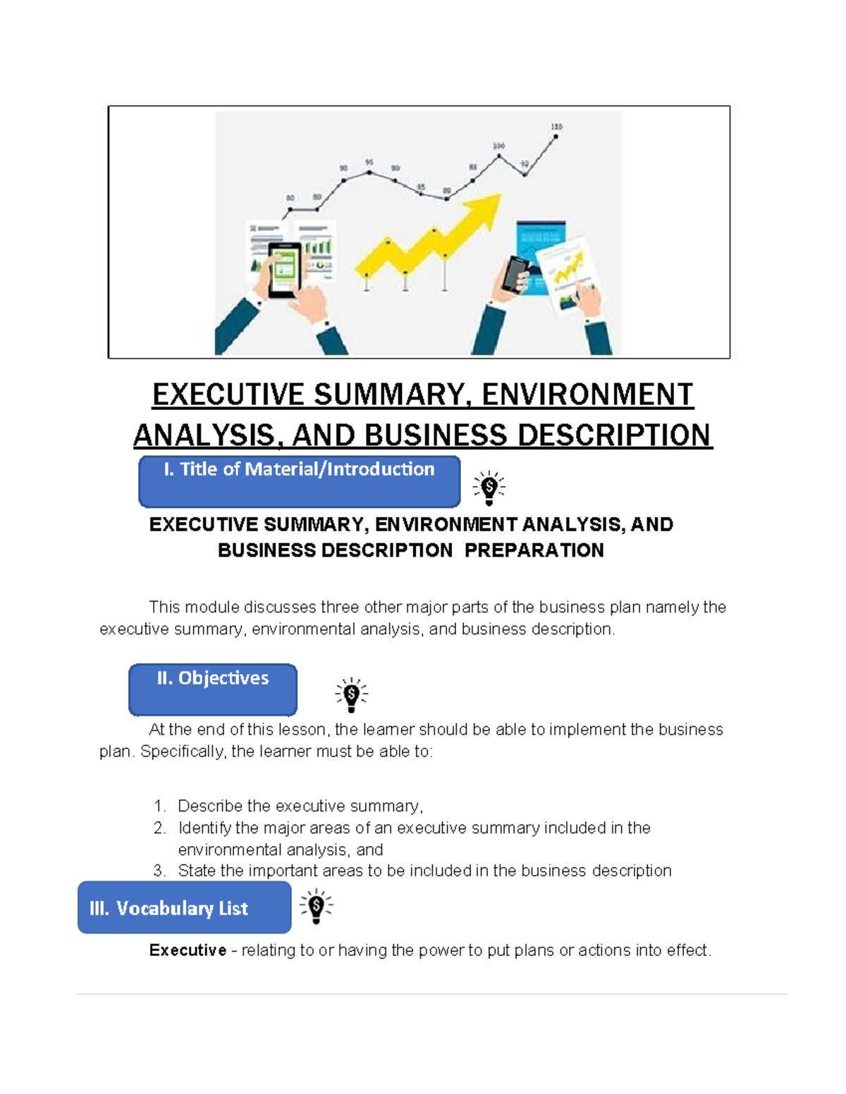 Entrep- Module-2 studentscopy - I. Title of Material/Introduction II ...