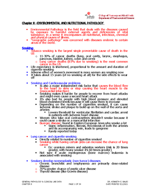 General Pathology Chapter 1 Outline - College of Pharmacy and Allied ...