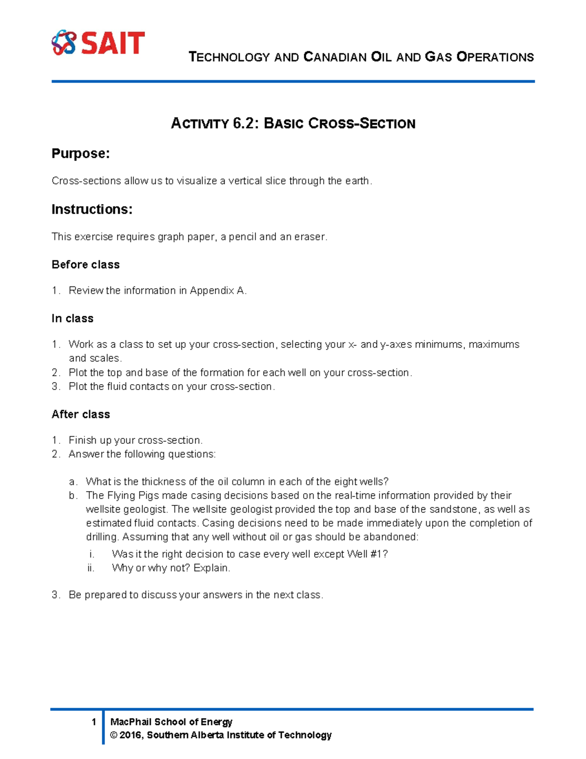 Activity 6.2 Basic Cross Section - TECHNOLOGY AND CANADIAN OIL AND GAS ...