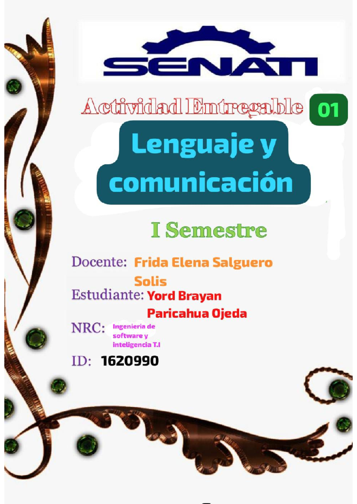Entregable 1 comunicación y lenguaje - SENAT ActividadEntregable 01 Lenguaje y comunicación I ...