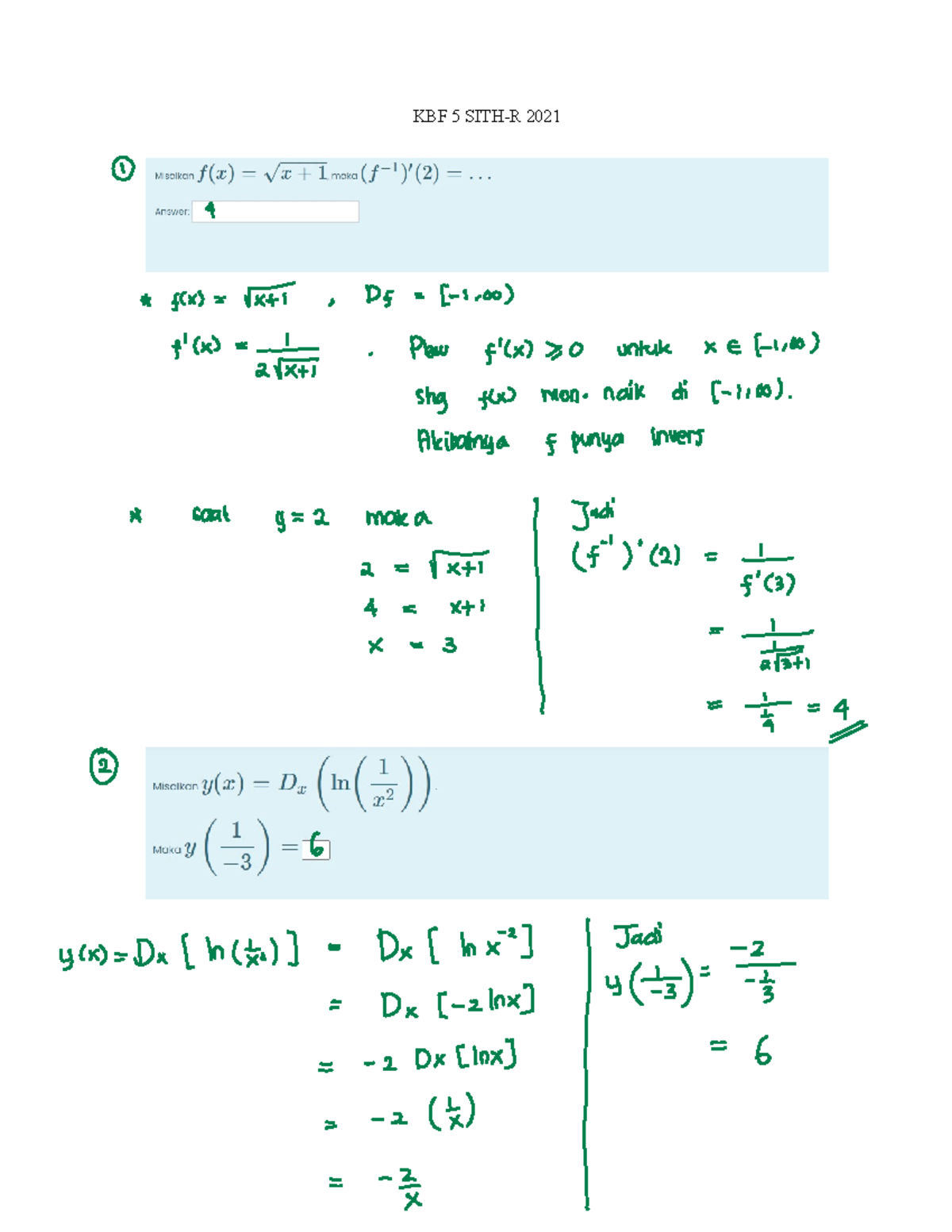 KBF 5 SITH-R 2021 kalkulus semester 1 - Matematika IA - .%) 6,7+ 5 ...