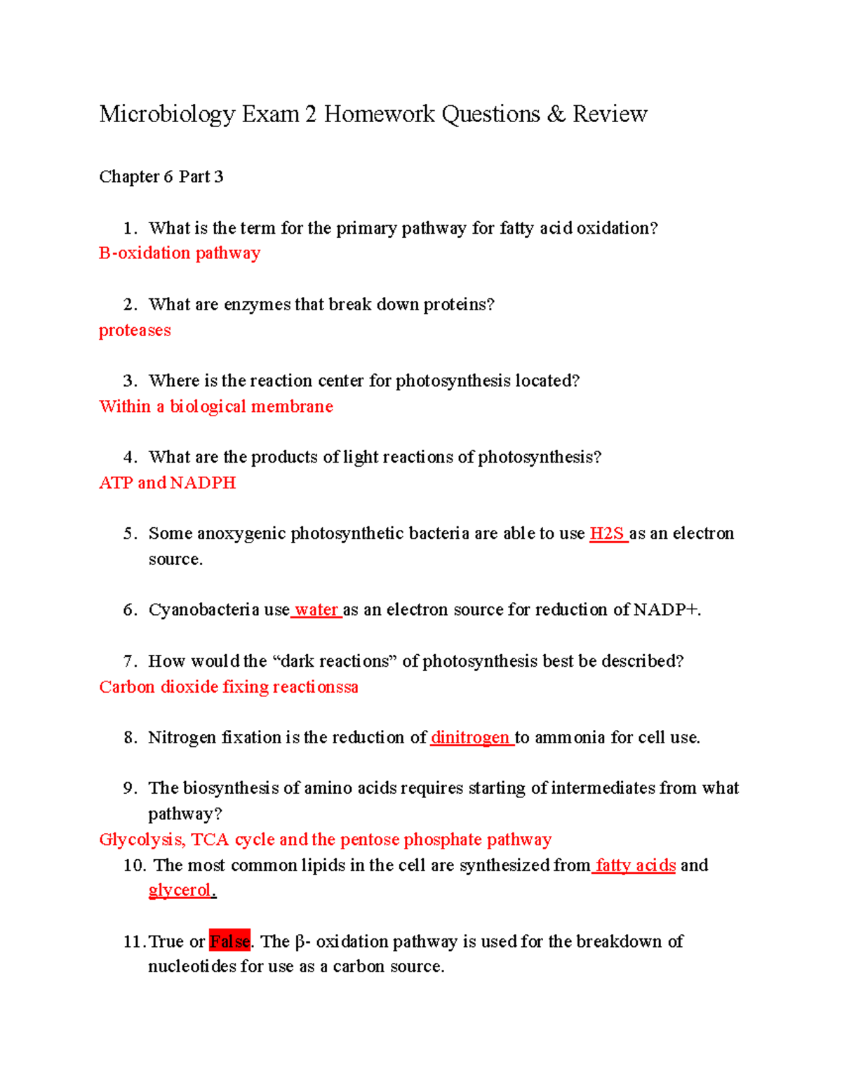 Microbiology Exam 2 Homework Questions & Review - Microbiology Exam 2 ...