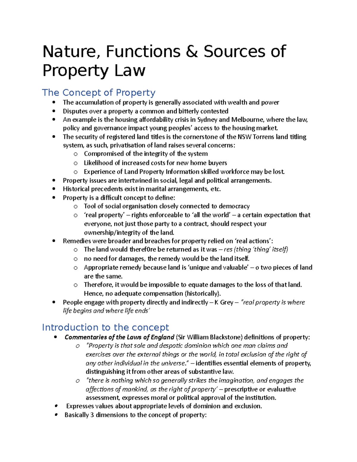 Nature, Functions & Sources of Property Law - Nature, Functions ...
