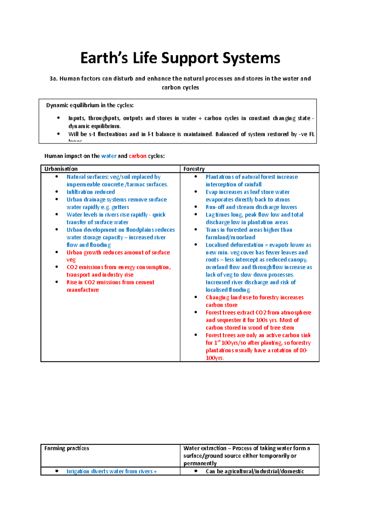Earth's Life Support Systems - 3 How much change occurs over time in ...